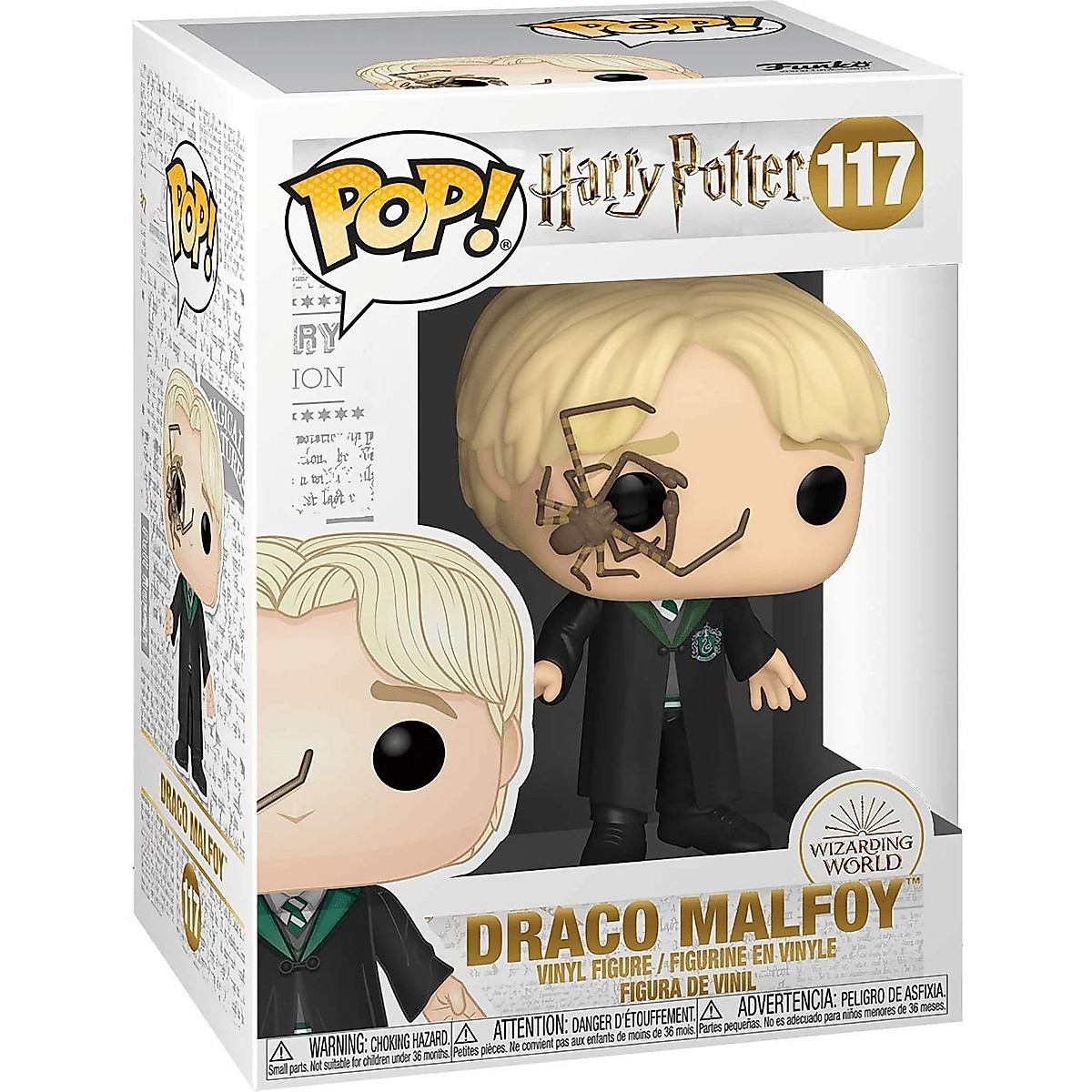 HARRY POTTER - Draco Malfoy with Whip Spider Funko Pop! Vinyl Figure (Bundled with Compatible Pop Box Protector Case)