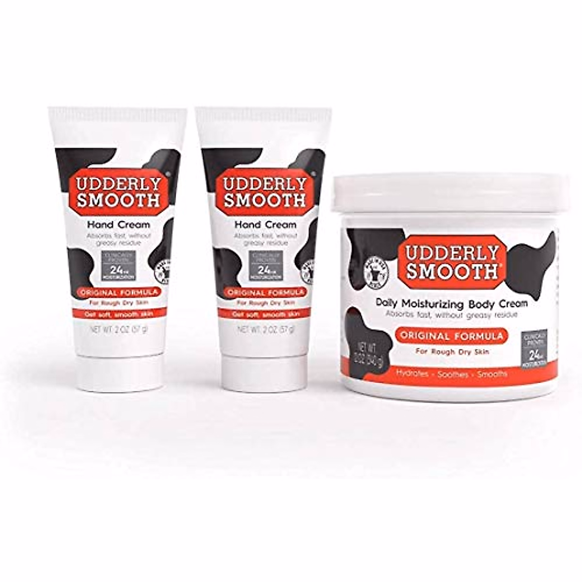 UDDERLY SMOOTH NonGreasy Hand and Body Moisturizer Cream Bundle 1 Kit, 3 Count