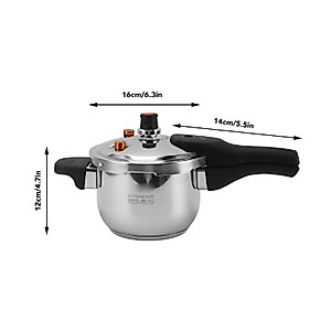 Pressure Cooker, 16cm Safety Valves 304 Stainless Steel and Plastic Electric Pressure Cooker Rapid Heating Pressure Cooker Kitchen Tool for Cooking