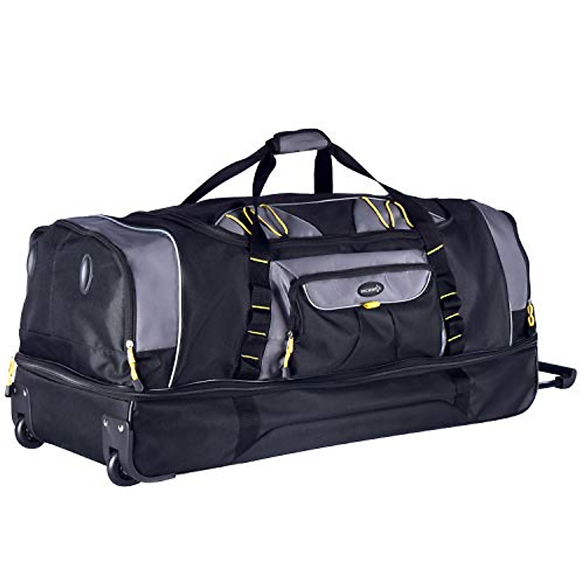 TPRC Sierra Madre II Upright Rolling Duffel Bag, Black/Gray, 36-Inch