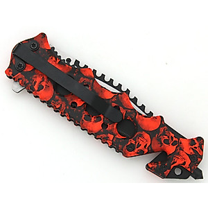 Snake Eye Tactical Pocket Knife - 3.5" Blade Folding Knife - Rescue Style EDC Gear and Equipment (RDSC)