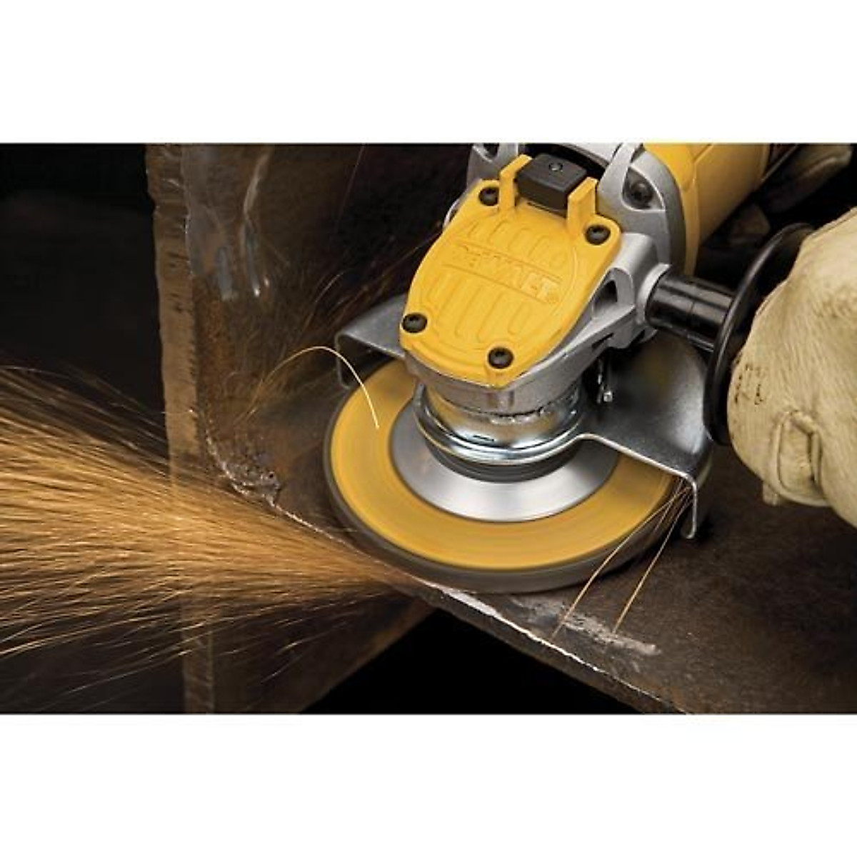 DEWALT Angle Grinder Tool, 4-1/2-Inch, Paddle Switch (DWE4120), Yellow, Small