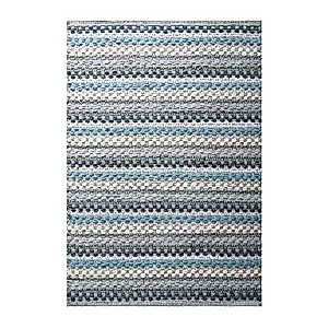 Area Rugs 2x3'- Aqua Combo in Chenille Yarn with Soft Absorbent,Handmade from Cotton, Unique for Bedroom, Living Room, Kitchen, Nursery and More,Entry Way Rug,Kitchen Rug