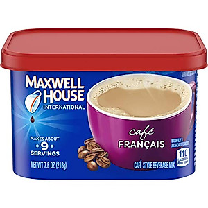 Maxwell House International Cafe Francais Style Instant Coffee, 7.6 Ounce (Pack of 4)