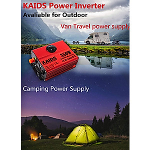 KAIDS Clearance Items Power Inverter Full Power 350W Car Inverter Peak 700W DC 12V to 110V AC Car Inverter USB Ports Charger Adapter Car Plug Converter with Switch and Current LED Screen(350w)