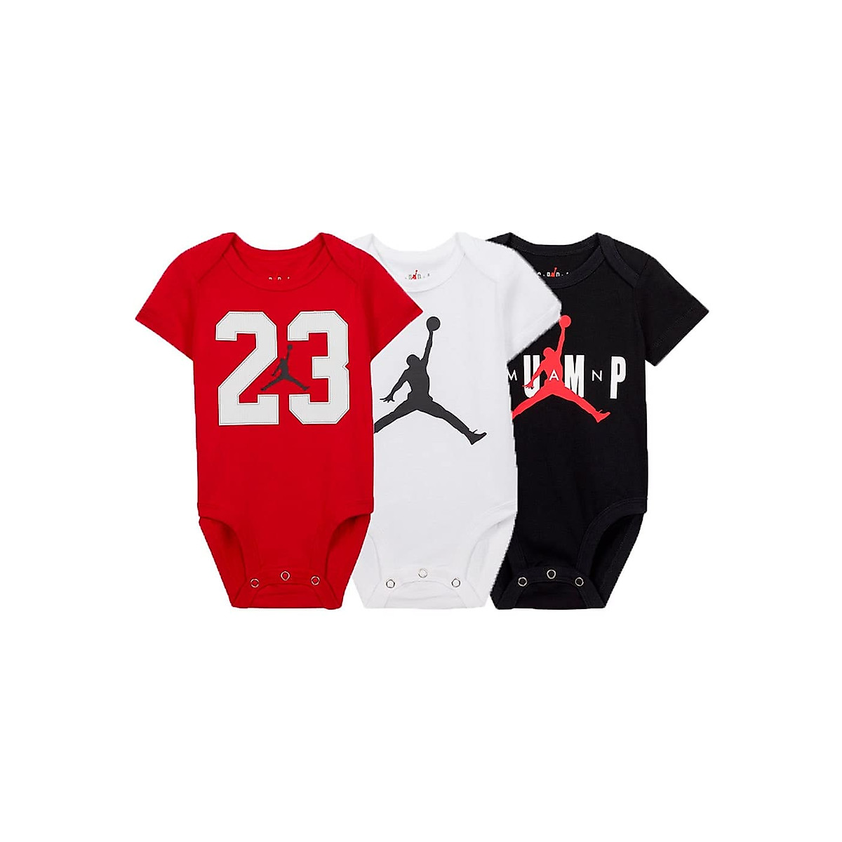 Jordan Baby Assorted Bodysuits 3 Pack (Assorted(557107-W0G)/W, 6 Months)