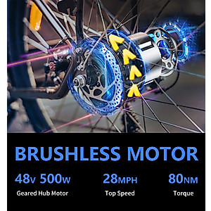 Adults 28" Electric Bike 500W Motor City Urban Cruiser Ebike 28MPH 50+Miles Removable LG Cells Battery Commuter Electric Bicycles E Bike Throttle Pedal Assist UL