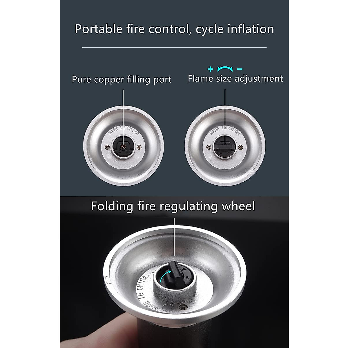 Hovico Butane Torch,Professional Culinary Blow Torch Lighter with Safety Lock,Refillable Kitchen Torch Lighter,for BBQ, Creme Brulee, Baking, Crafts (Butane Gas Not Included)