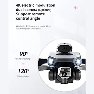 Rc Drones With Camera for Adults & Beginners Mini Drone with Dual 1080P Lens, Altitude Hold Headless Mode One Key Start, Rc Quadcopter Plane Fpv Drone Remote Control Airplane Cool Stuff (Black)