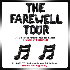 Wonmelody Music Bachelorette Party Decorations Farewell Tour Decor with the Farewell Tour Balloon Banner Music Note Balloon Retro Hip Hop Bachelorette Supplies for Rock and Roll Bridal Shower Wedding