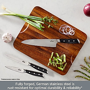 All-Clad Forged German Stainless Steel Chefs Knife, Utility Knife, Paring Knife, 3 Piece, Fully Forged, Expert Precision, Home Kitchen Knife Set, Cookware Knife Block Set, Kitchen Knives, Ultra Sharp
