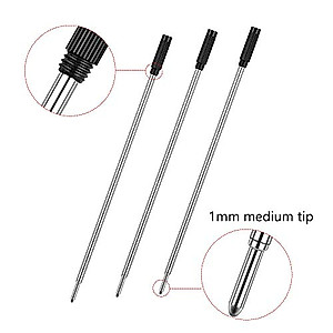 Unibene Cross Compatible Ballpoint Pen Refills 20 Pack, 1.0mm Medium Point-Black, Smooth Writing Replaceable German Ink Refill