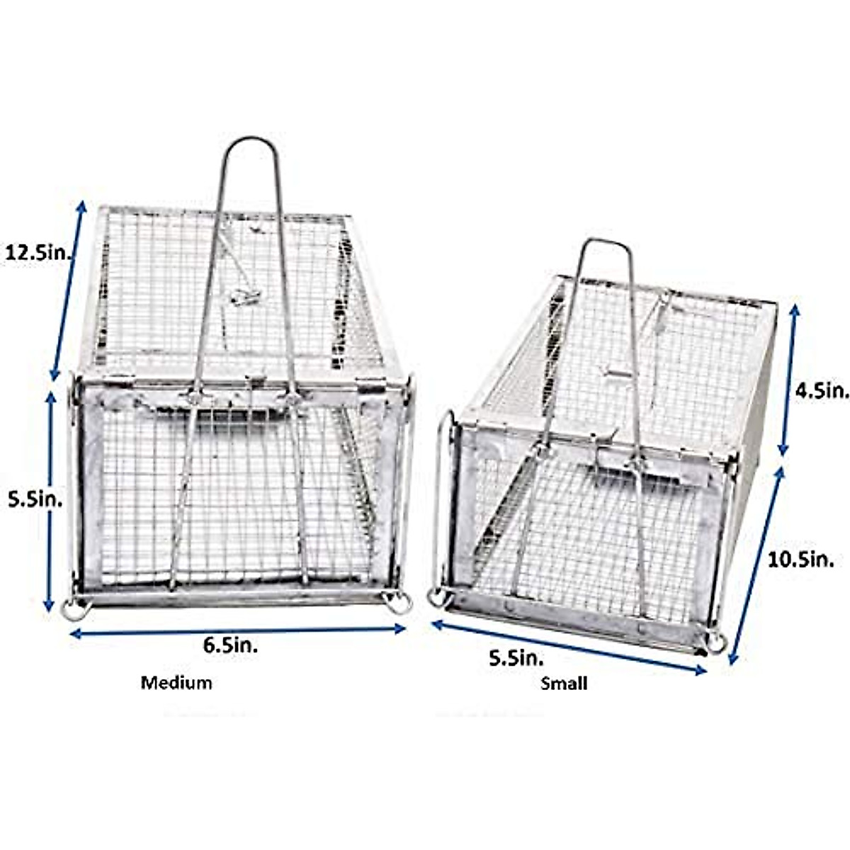 AB Traps Quality Live Animal Humane Trap Catch and Release Rats Mouse Mice Rodents Cage - Voles Squirrel and Similar Sized Pets Safe and Effective | Size Small