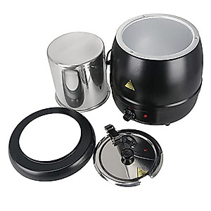 10.5 Quarts Soup Kettle Warmer with Hinged Lid, Commercial Countertop Food Kettle Warmer