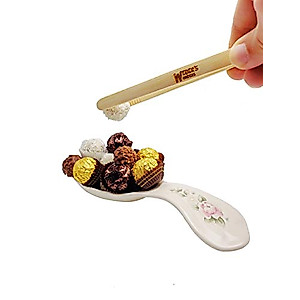 Weber's Wonders Set Of 2 Reusable Bamboo Toast Tongs - Wooden Toaster Tongs For Cooking & Holding - 8 Inch Long - Ideal Kitchen Utensil For Cheese Bacon Muffin Fruits Bread - Ultra Grip - Eco-friendly