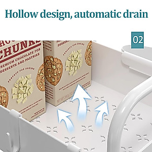 LONONE Under Sink Organizers and Storage Kitchen 2 Pack Under Sink Organizer Storage Pull Out Sliding Cabinet Organizer Pull Out Shelves Under Kitchen Sink,White