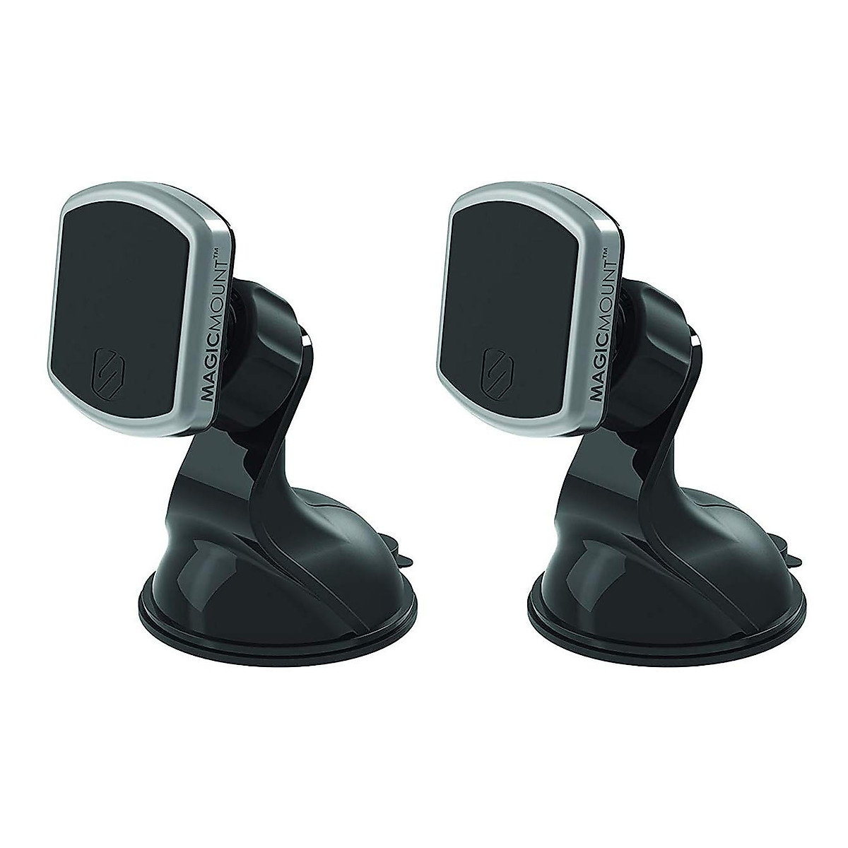 Scosche MPWD2PK-UB MagicMount Pro Magnetic Car Phone Holder Mount with Suction Cup - 360 Degree Adjustable Head, Universal with All Devices - Suction Mount - Pack of 2