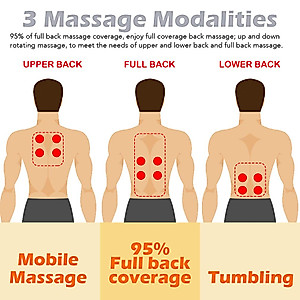 Folding Shiatsu Massage Chair Recliner Chair with Adjustable Backrest and Back Heating Portable Living Room Chair Accent Full Back Electric Full Back Massage Best Gift for Home Office ，Black