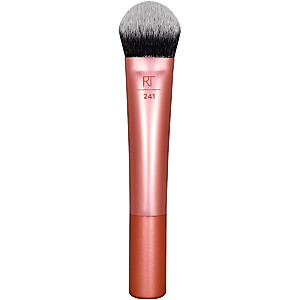 Real Techniques Seamless Complexion Makeup Brush, For Foundation, Primer, & Moisturizer, Multipurpose Foundation Brush Or Skincare Tool, Streak-Free, Buildable Coverage & Natural Finish, 1 Count
