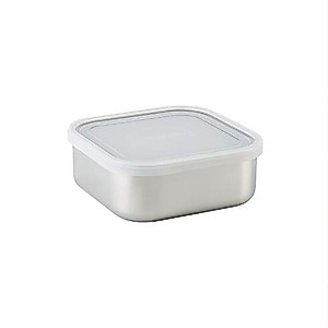 Tramontina Covered Square Container Set w/Frosted Lids Stainless Steel 3Pc, 80204/019DS