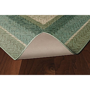 Brumlow Mills Muted Braided Print Home Indoor Area Rug for Living Room Decor, Dining, Kitchen Rug, or Bedroom Mat, 2'6" x 3'10", Green