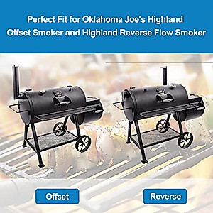 Utheer Grill Side Shelf for Oklahoma Joe's Highland Offset Smoker 15202031 and Highland Reverse Flow Smoker 17202052, fit Oklahoma Joe's Highland, Heavy Duty Steel Grill Side Shelf