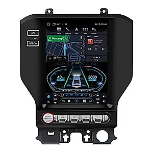 YULU E10 Car Radio Replacement for Ford Mustang 2015 to 2021 10.4 inch 4G+64G in-Dash Head Unit 5G WiFi Wireless Carplay Voice Compatible with Sirius XM DSP GPS Navigation