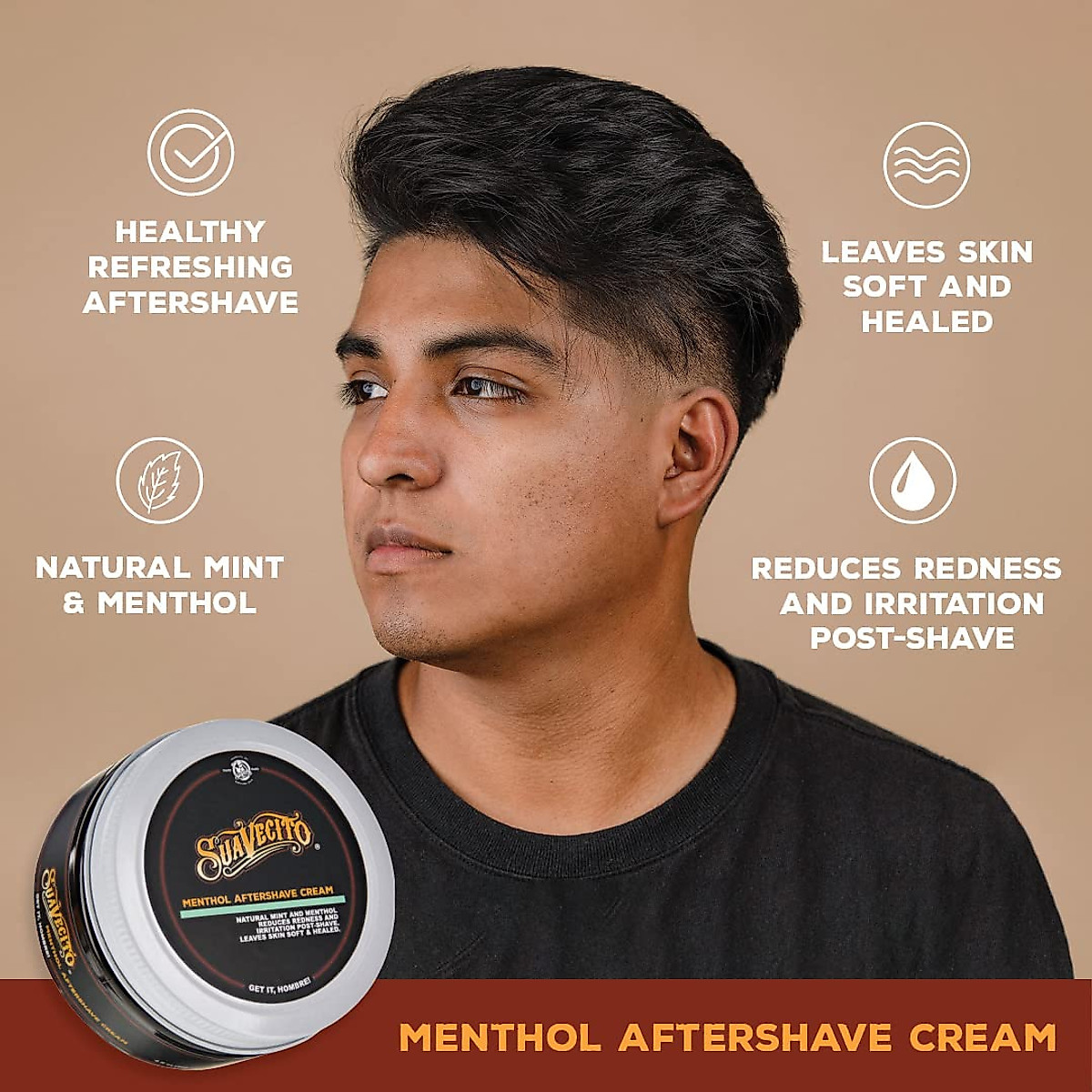 Suavecito Menthol Aftershave 8 oz Men's Face Grooming