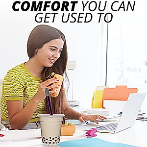 Friendly Straw 6 Pack Metal Straw Covers, Silicone Tips for .5" Wide Boba Stainless Steel Metal Straws (Dark Colors)