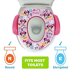 Disney Minnie Mouse "Smile" Soft Potty Seat and Potty Training Seat - Soft Cushion, Baby Potty Training, Safe, Easy to Clean