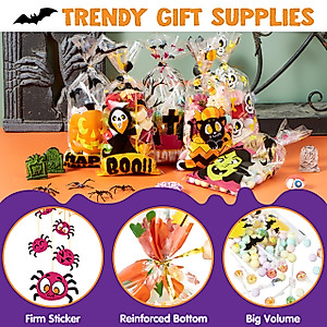 JOYIN 108 Pcs Halloween Cellophane Bags in 12 Halloween Classies Pattern Designs for Trick-or-Treating, Halloween Party Favors, Halloween Party Supplies, Birthday Gifts Bags and Decoration