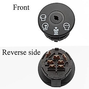 NFSpeeding Ignition Starter Switch 4 Position with Key Fits Husqvarna, AYP, Craftsman, Sears, Poulan Lawn Mower Rider Replace 193350 532193350