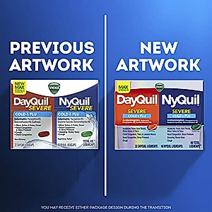 Vicks DayQuil & Nyquil Severe Cold, Flu & Congestion Medicine, 24 Count