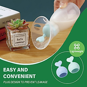 Amplim Gen 2 Manual Breast Pump/Collector for Breastfeeding with Stopper (2-Pack 4 oz/100ml) Food Grade Silicone BPA PVC and Phthalate Free (Blue + Green)