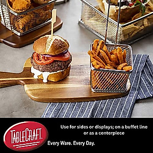 Tablecraft Rectangular Serving Cutting Board, 14 by 9 Inches, Brown