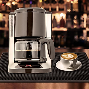 2 Pack Heavy-Duty Bar Mat Pad PVC Rubber Dish Drying Spill Matting for KTV Bar Glass Home (XL:24"x 12")