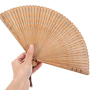 BESPORTBLE 1pc Vintage Bamboo Hand Fan Foldable Handheld Fan Bamboo Fan Silk Fan Elegant Gift for Girls Ladies