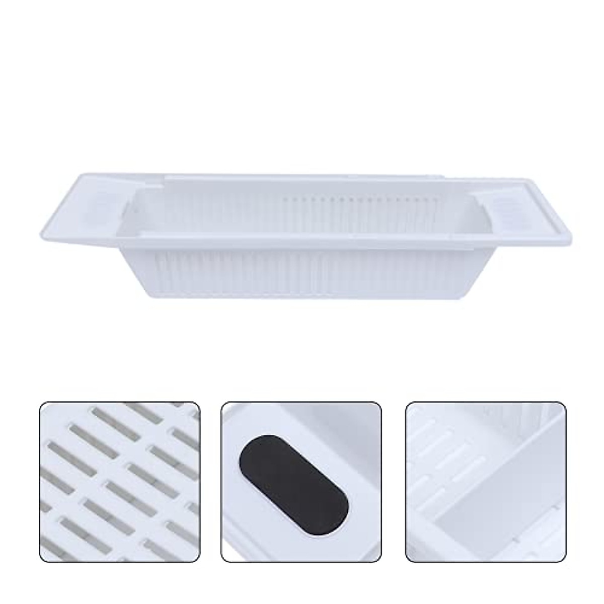 DOITOOL Expandable Bath Shelf Bathtub Caddy Tray Bathtub Holder Non- Slip for Shower Organizer Bathtub Toy Shelf