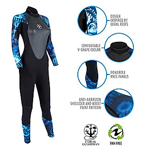 Aqua Lung HydroFlex 3mm Women's Jumpsuit, Camouflage Blue