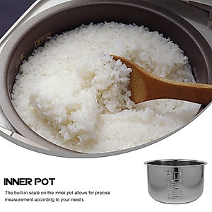 Kichvoe Stainless Steel Cookware Stainless Steel Inner Cooking Pot 5L Rice Cooker Liner Pot Electric Pressure Cooker Pot Silver Portable Electric Cooker