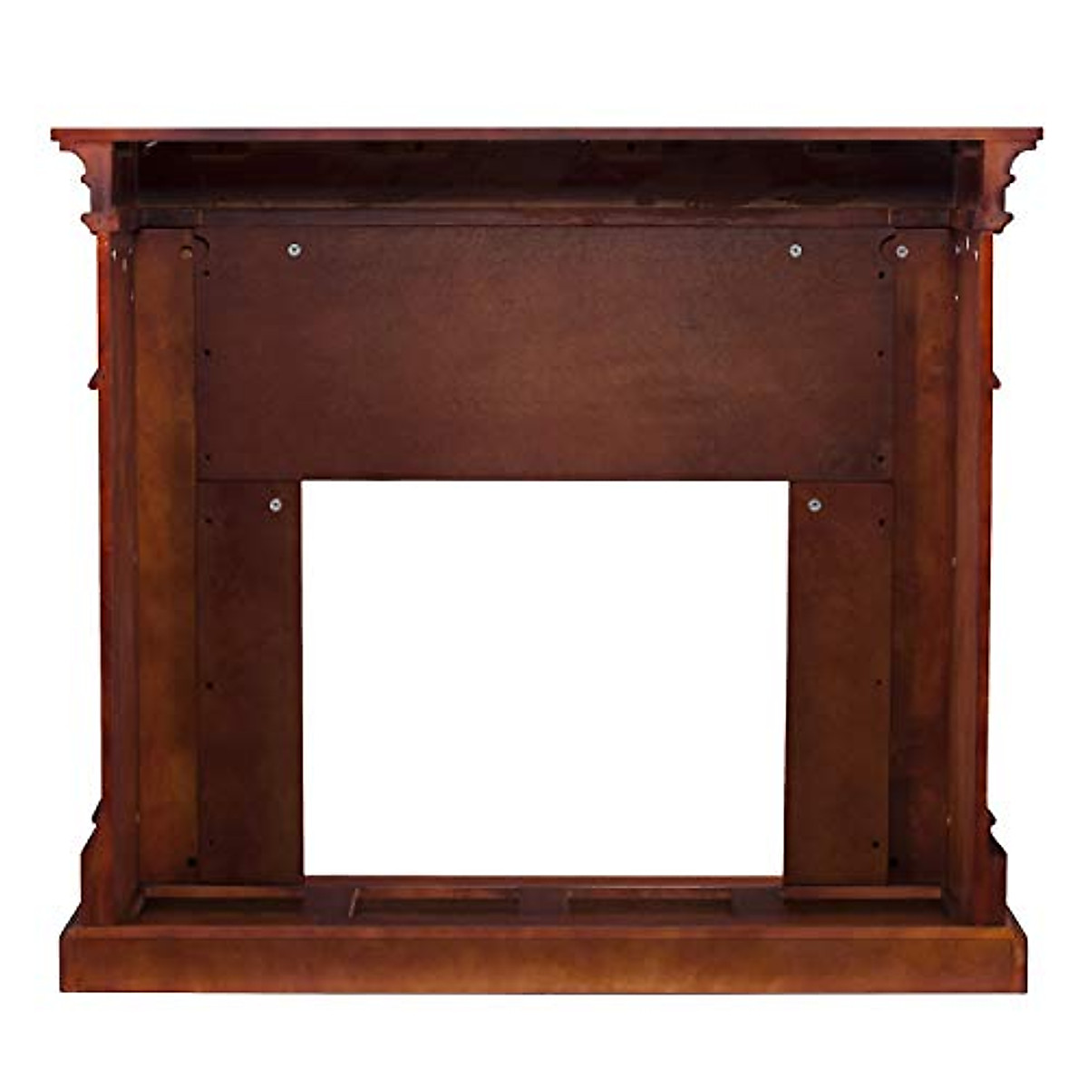 SEI Furniture Sicilian Harvest Traditional Style Electric Fireplace, New Mahogany