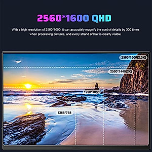 2.5K 16-inch Portable Display, 1600P IPS Screen, 100% Color Gamut, 144HZ, with Foldable Stand