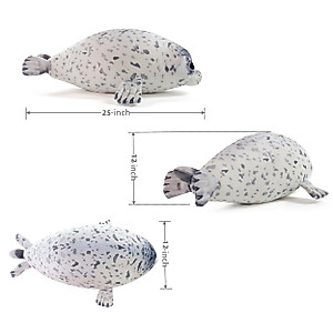 Seal Plush, Soft and Cute Seal Stuffed Anaimal Plushies for Girls, Stuffed Seal, Ocean Fish Plush Toys for Ages 2-4,Gifts for Kids, Adults, Birthday Party Christmas (Small(12-inch))