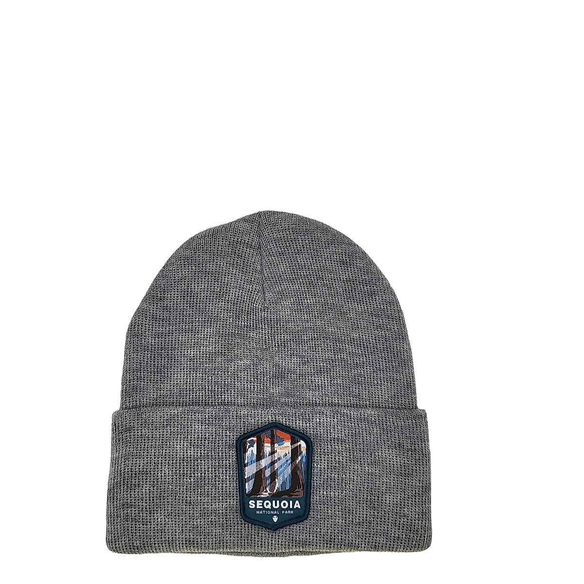 Sequoia National Park Beanie w/Woven Patch (Heather Grey)