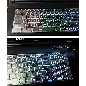Clear Keyboard Cover Compatible for 15.6 inch MSI Gaming Laptop GS70 GP62 GL62M GT62VR GF62VR GE63VR GS63VR WS60 WS63VR, 17.3 inch MSI GL72M GF72VR GV72 GP72 GS73 GS73VR GT73VR GE72 GV72 GT72