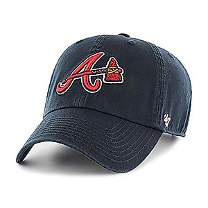 47 MLB Alternate Clean Up Adjustable Hat, Adult (Atlanta Braves Navy)