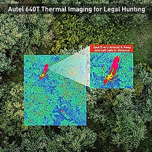 Autel Robotics EVO II Dual 640T Enterprise Bundle, 640*512@30fps Thermal Imaging Sensor＆8K Visual Camera, 10+ Multiple Temperature Measurement Modes, 720° No Blind Spot, 42Mins Flight Time, ADS-B Receiver&Data Encryption, F-ree Thermal Analysis Tool, 1-1