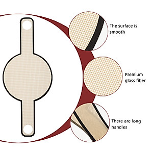 Cabilock Kitchen Mats Baking Mat for Oven Bread Baking Glass Fiber Bread Baking Mat Handle Dough Transfer Mat Bread Sling Replace Parchment Paper (Brown) Sourdough Bread