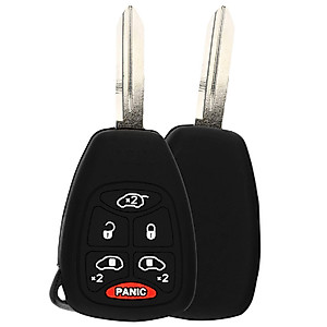 KeyGuardz Keyless Remote Car Key Fob Outer Shell Cover Soft Rubber Case for Grand Caravan Town Country M3N5WY72XX (Pack of 2)