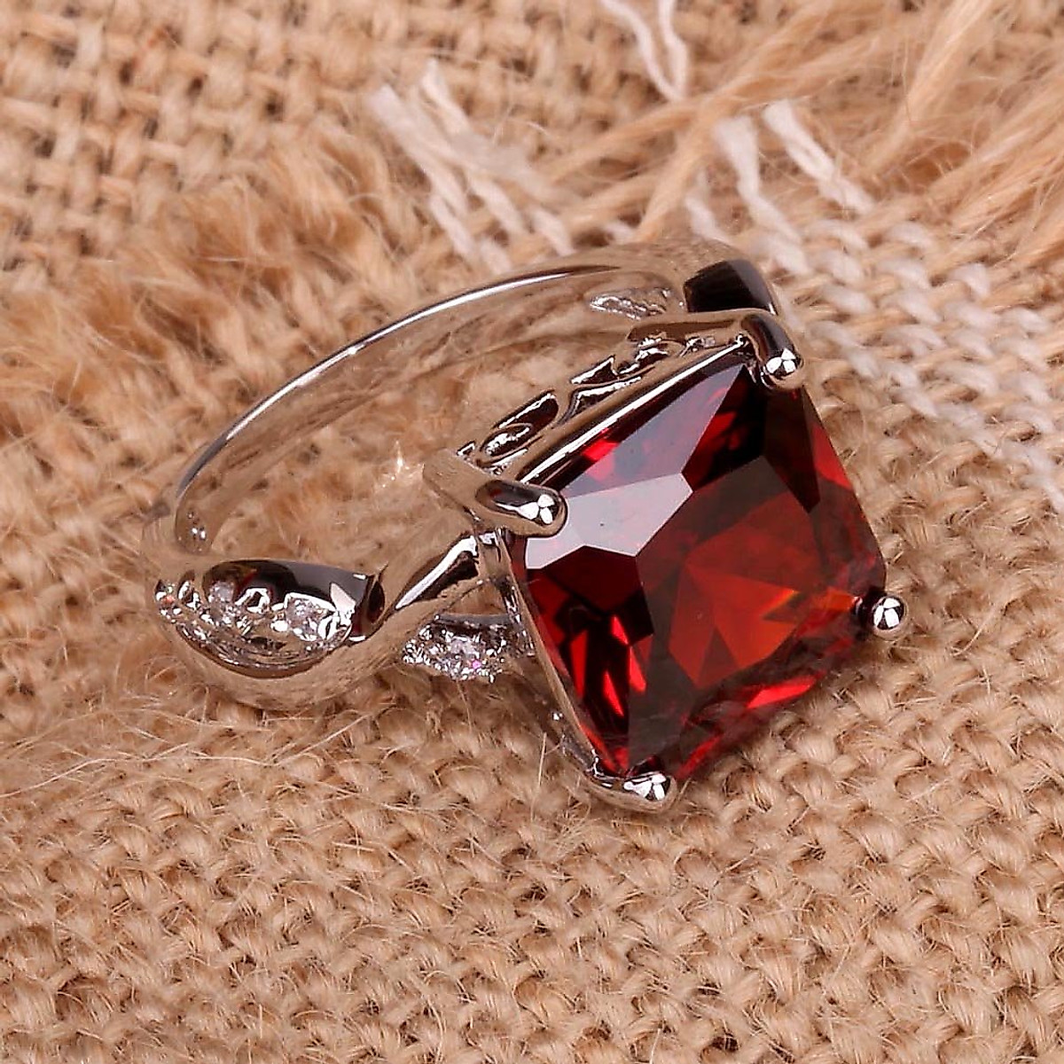 YAZILIND Valentine's Day Jewelry CZ Ring Stone Wedding Bridal Jewelry for Women Size 9